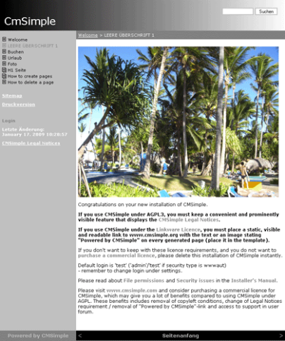 CMSimple - Content Management System