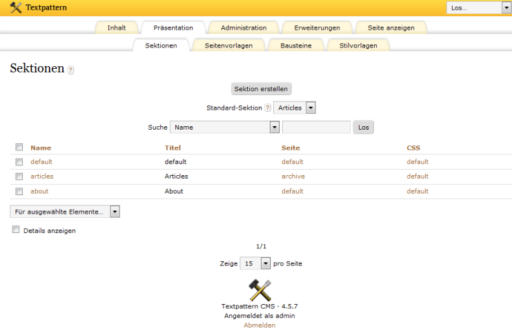 Textpattern CMS - GRATIS CMS Content Management System
