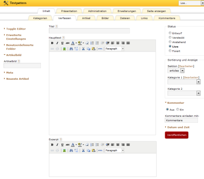 Textpattern CMS - GRATIS CMS Content Management System